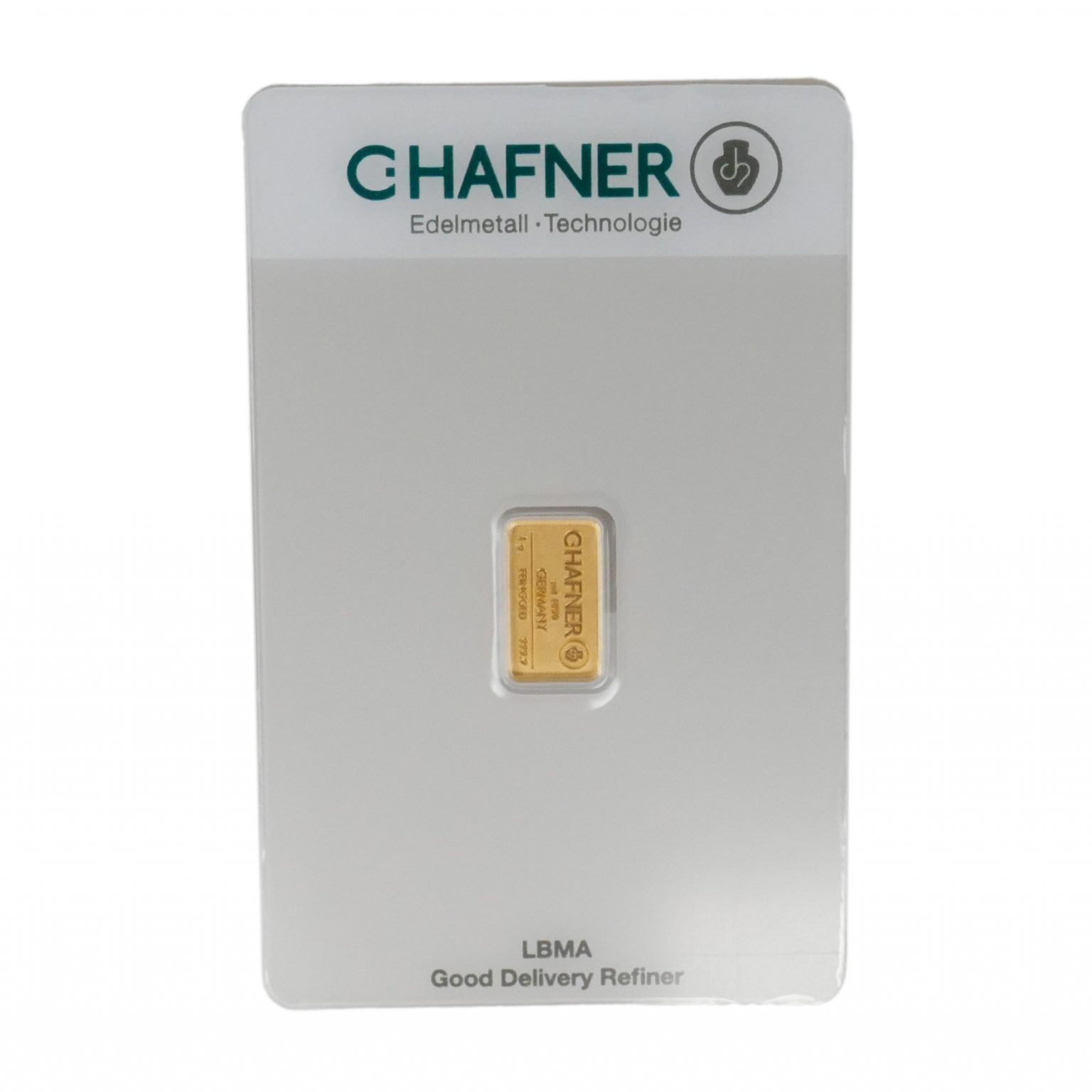 Goldbarren 1g Feingewicht C. Hafner / Gold 999,9